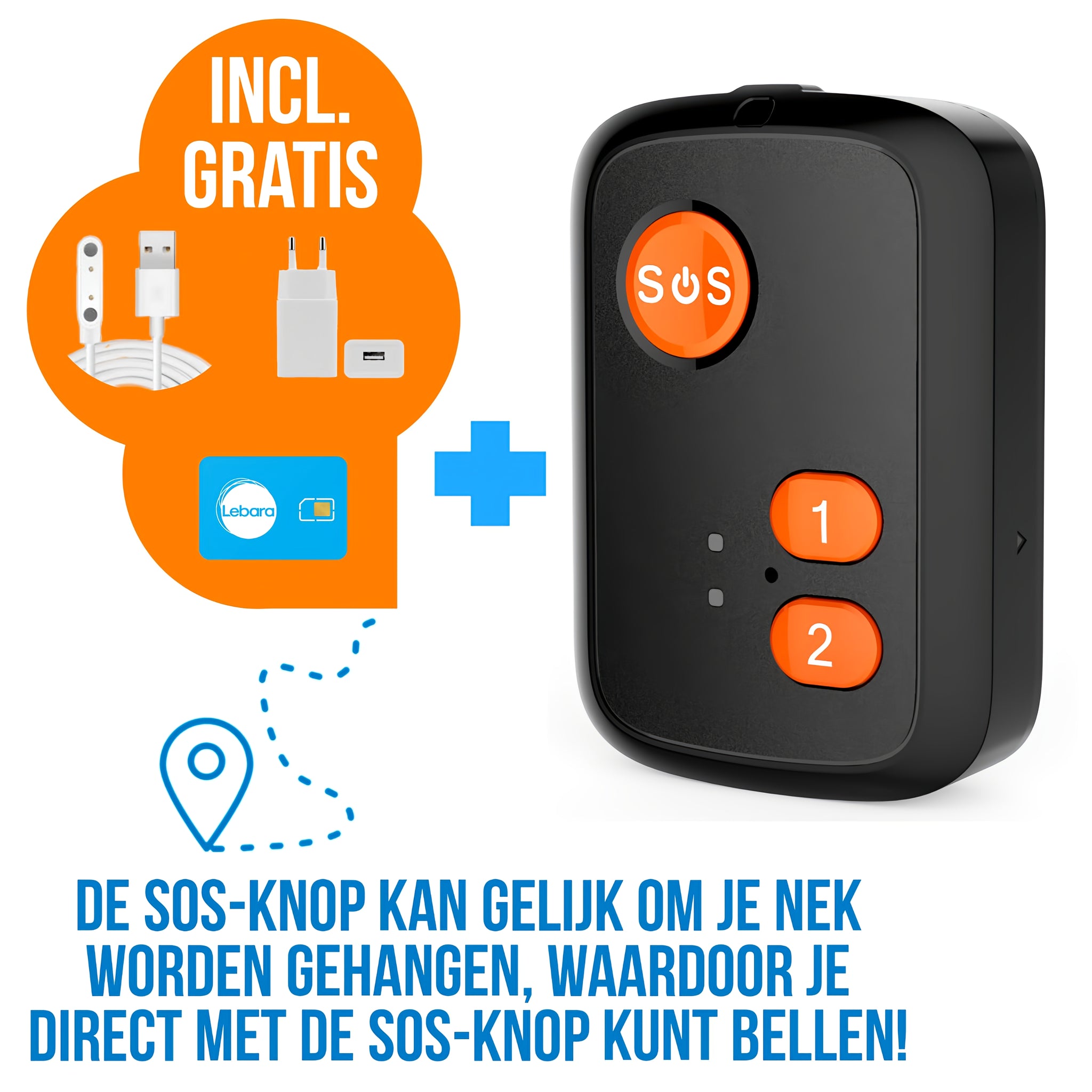 Wiesba WB72S - Personenalarmering - GPS Alarmknop Ouderen - GPS SOS ...